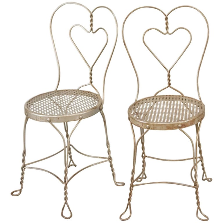 Collection of Nine American Metal Cafe Chairs For Sale at 1stDibs