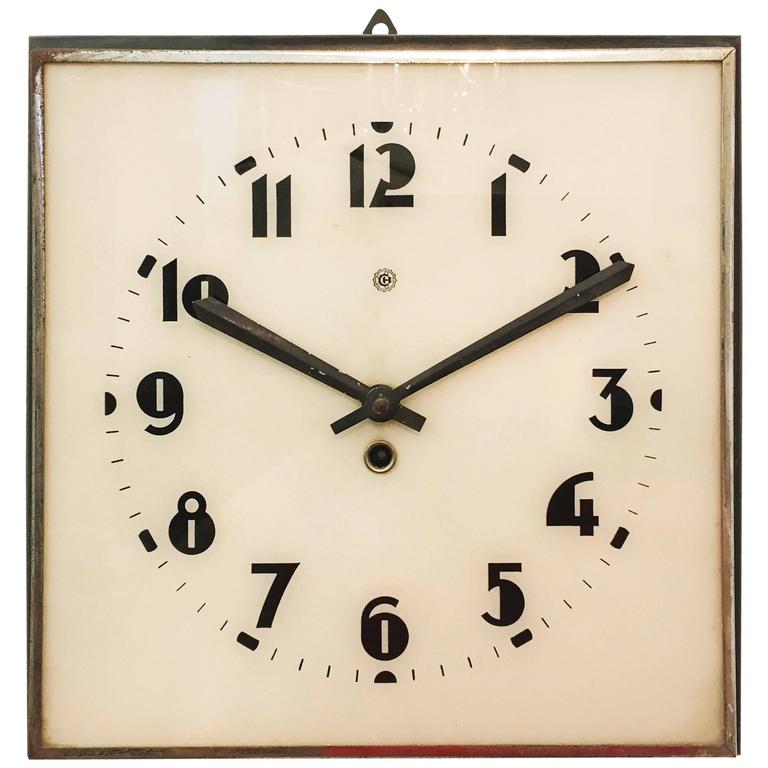 Beautiful, Rare Large Bauhaus Wall Clock at 1stDibs