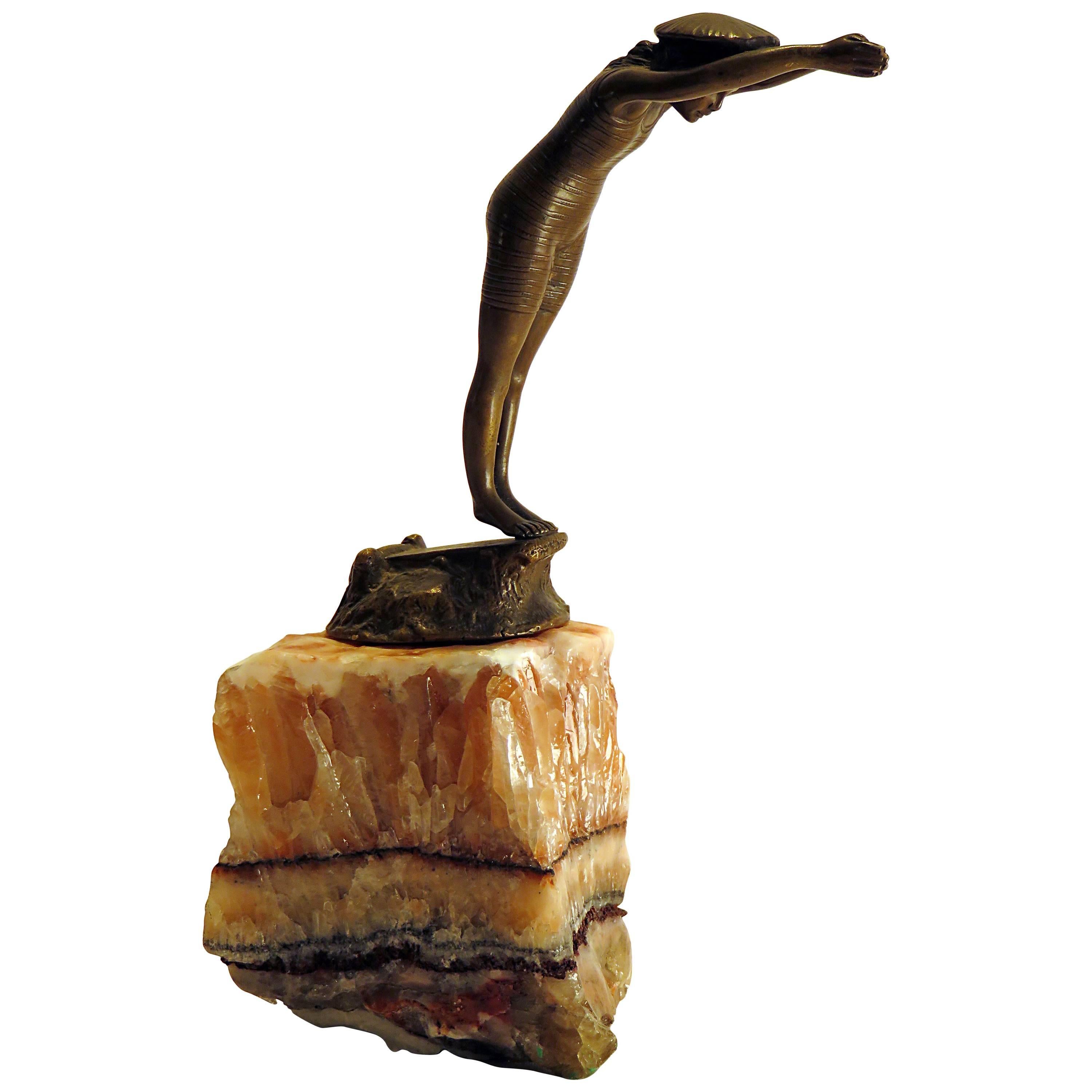 Victorian Bronze Figure of a Young Female Diving, circa 1880 at 1stDibs