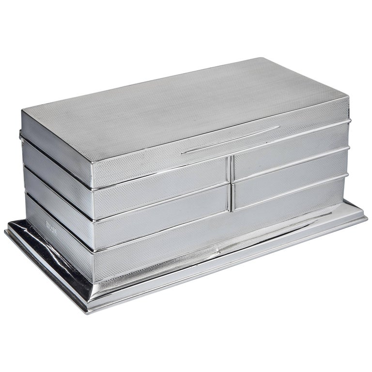 Modernist Sterling Silver Multi-Layered Trinket Box, 1913 at 1stDibs
