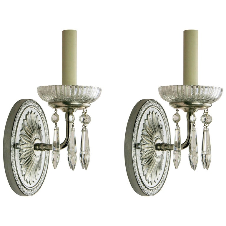 Pair of Crystal Prism Sconce at 1stDibs