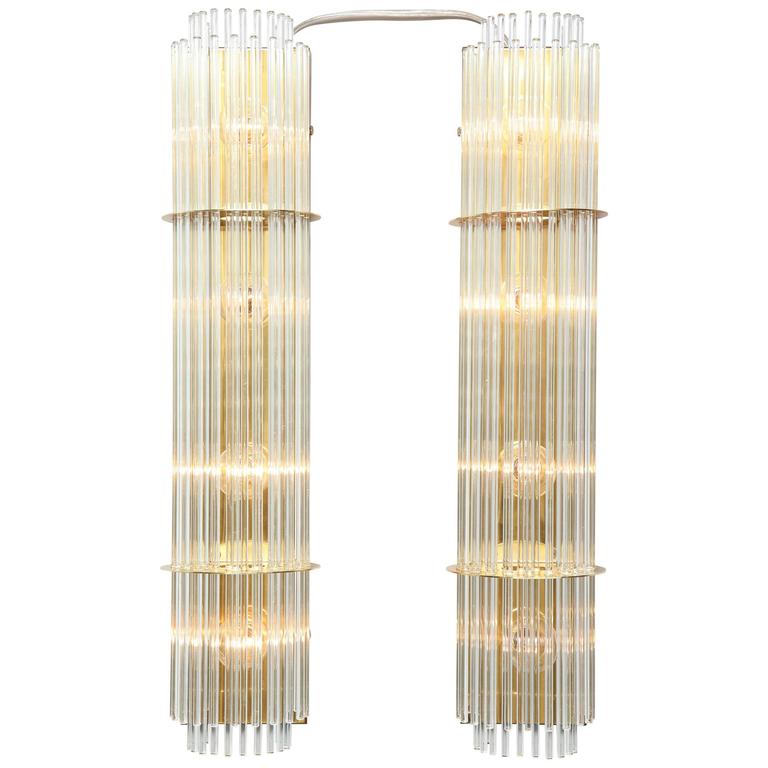 Pair of Vintage Lightolier Glass Rod Sconces at 1stDibs | glass rod ...