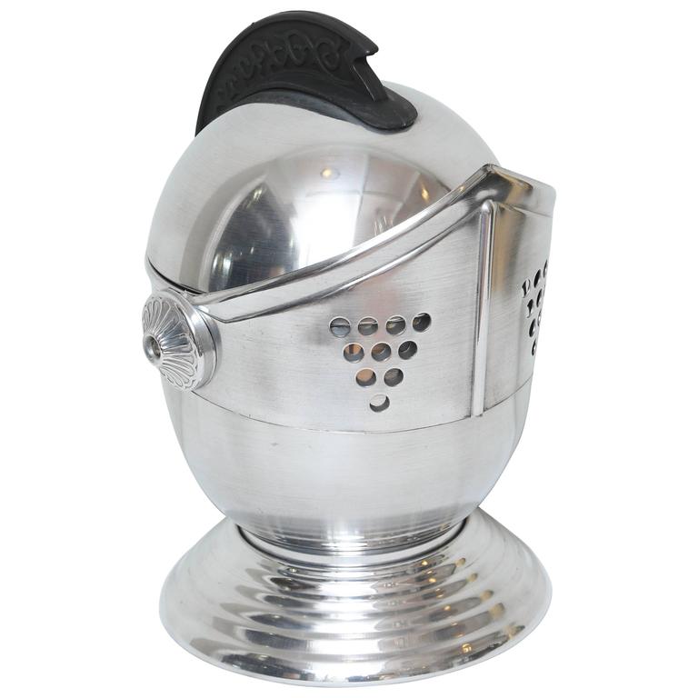 Vintage Knight's Helmet Ice Bucket For Sale at 1stdibs