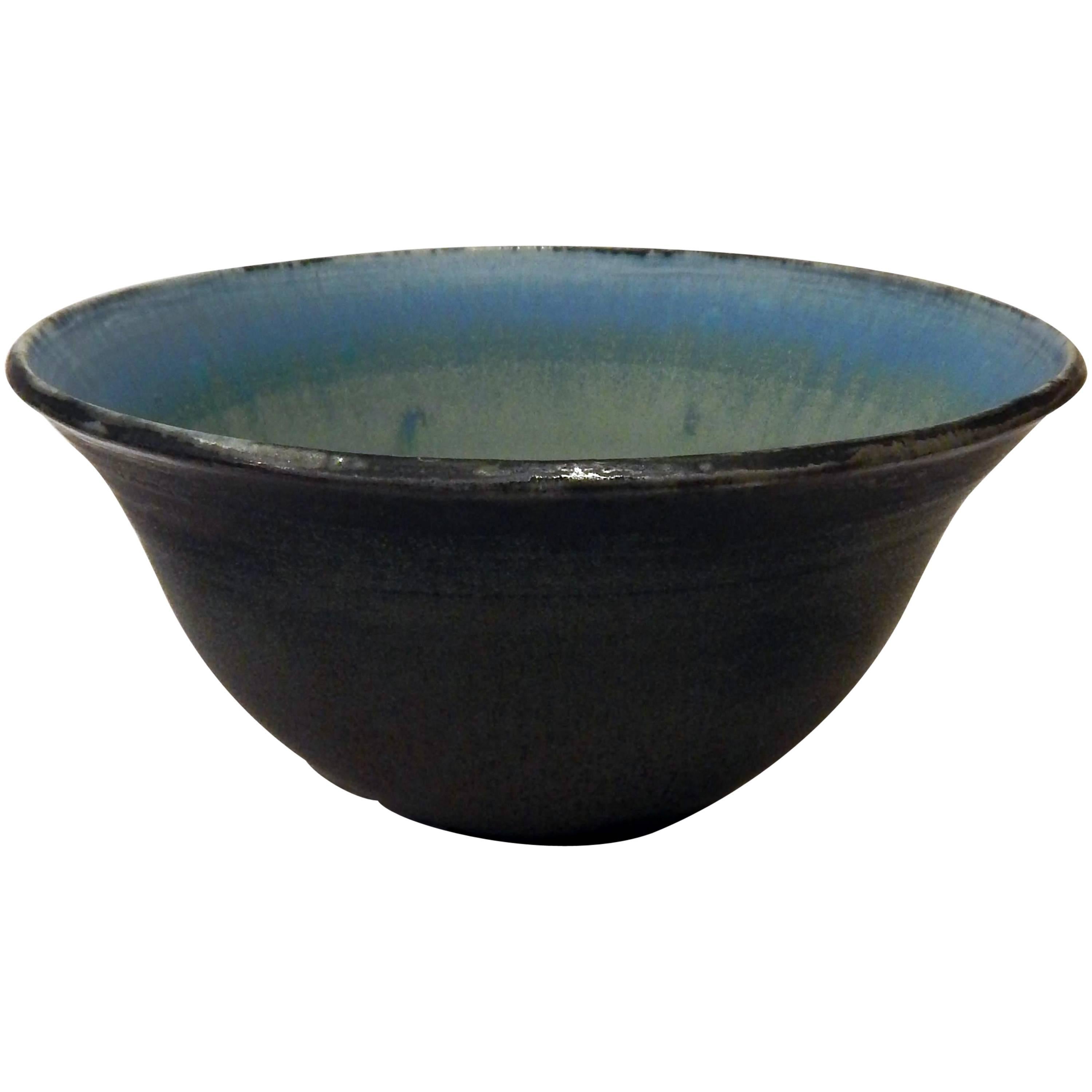 Rose Cabat Studio Ceramic Brown Flared Bowl For Sale at 1stDibs