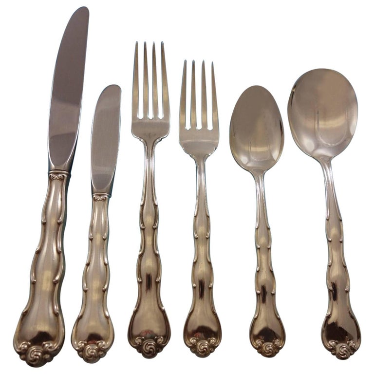 Rondo by Gorham Sterling Silver Cutlery Set for 12 Service Luncheon, 81 ...