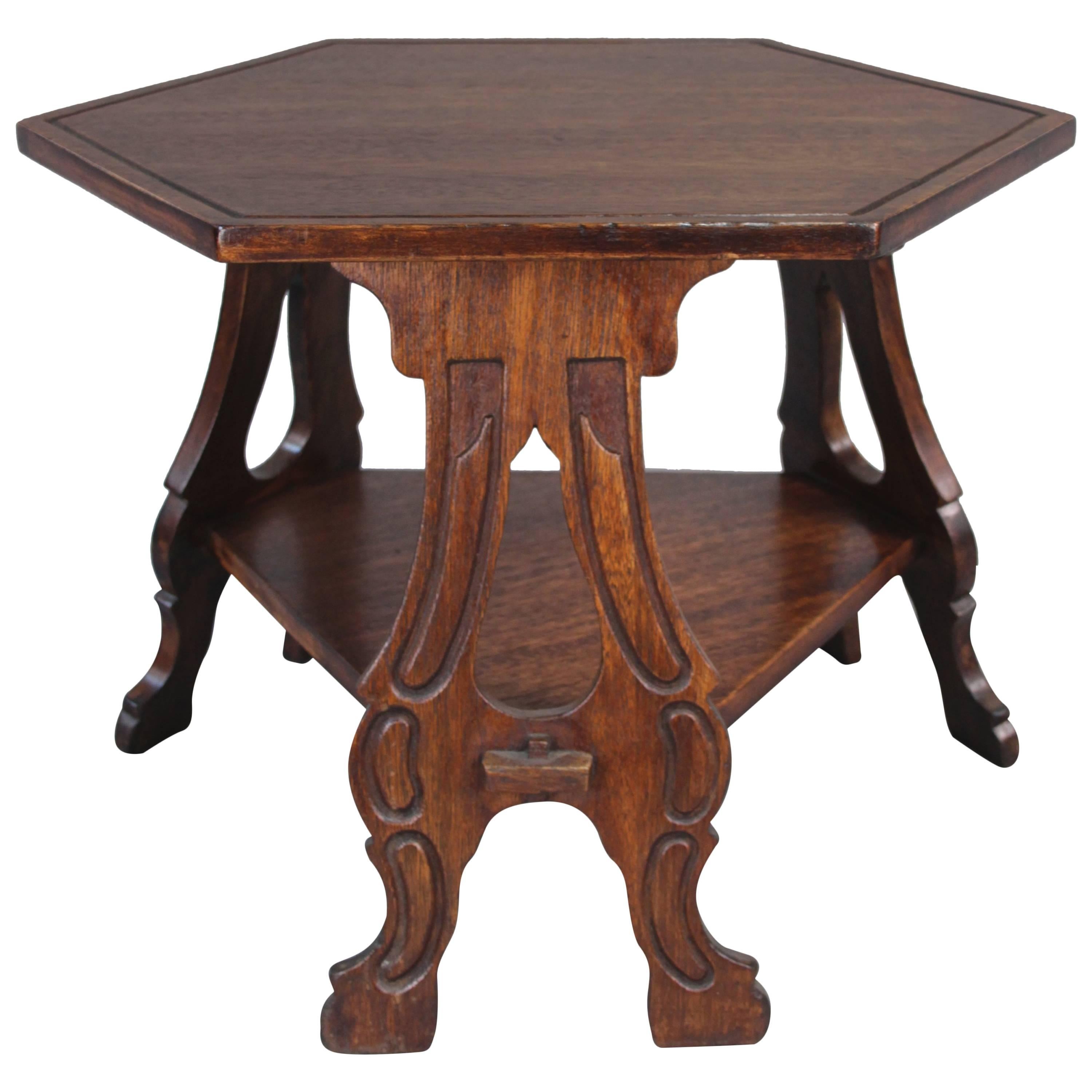 1920s Small Hexagonal Side Table For Sale at 1stDibs | 1920s side table ...