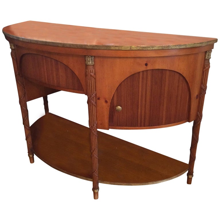 Elegant Demilune Sideboard by Baker For Sale at 1stDibs