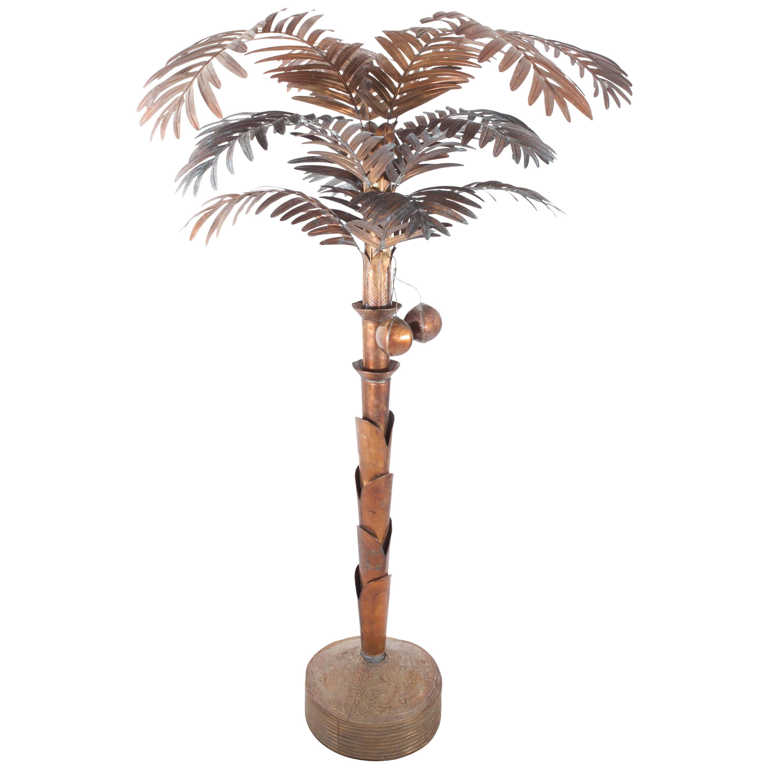 Brass Palm Tree Floor Lamp at 1stDibs