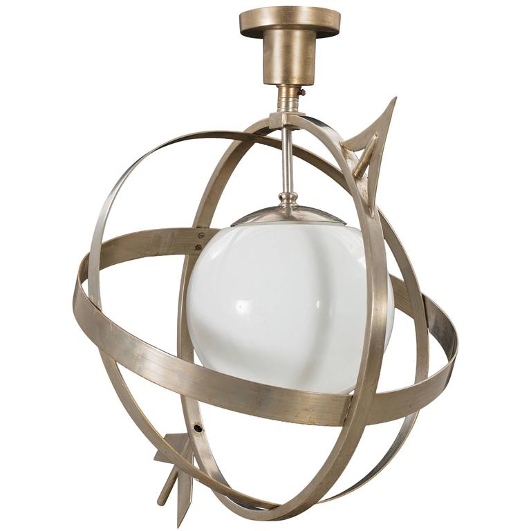 Swedish Ceiling Lamp, Art Glass For Sale at 1stdibs