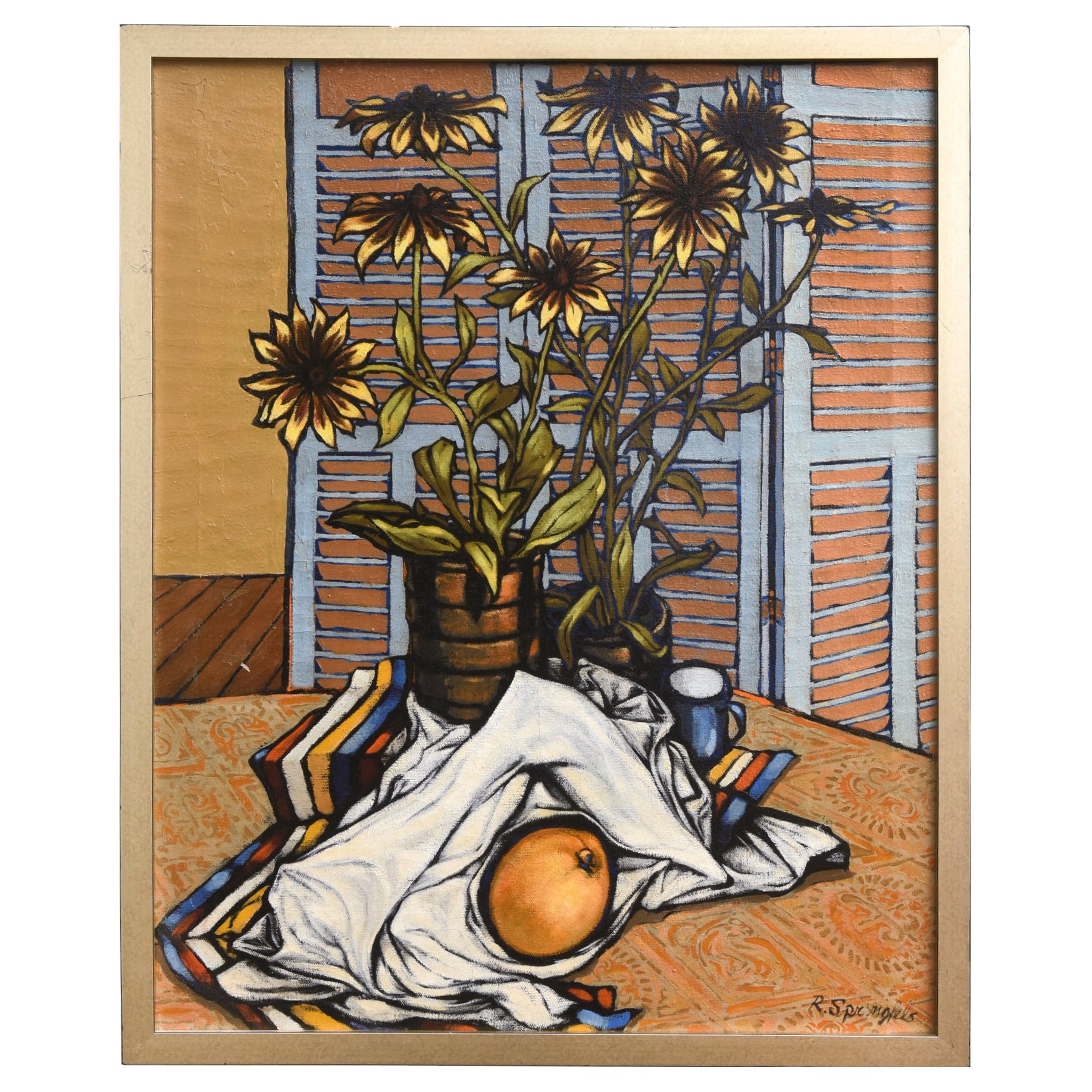 Manuel Garza Oil on Canvas, 1968 For Sale at 1stDibs