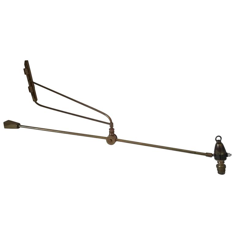 1950s Counterbalanced Swing Arm Wall Lamp at 1stDibs