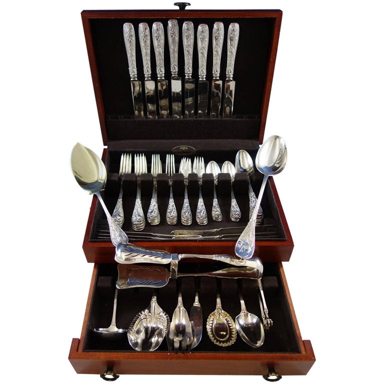 Japanese by Tiffany Co Sterling Silver Flatware Set Service 66 Pcs ...