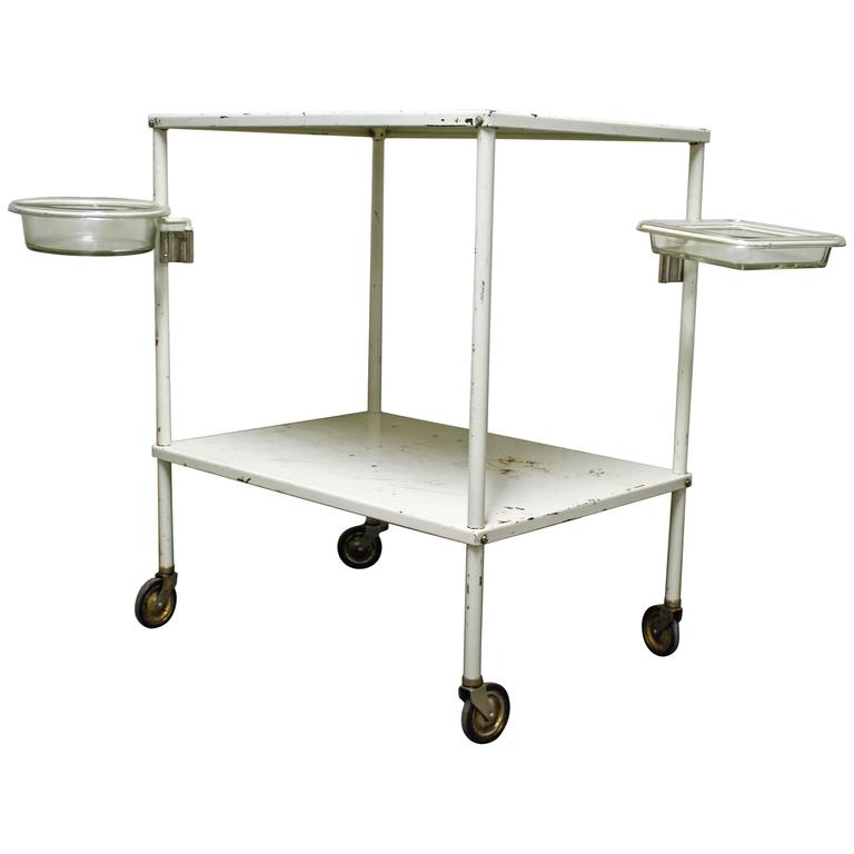 Vintage Industrial Hospital Trolley, 1940s at 1stDibs