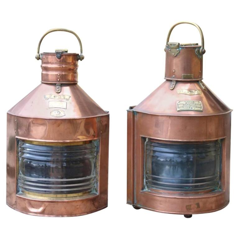 Pair of Port and Starboard Lights For Sale at 1stDibs
