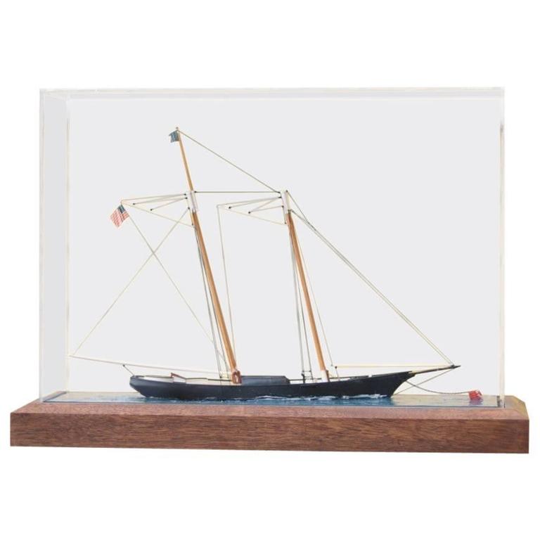 Vintage Schooner Model Sail Boat "Patsy-Ann" For Sale at 1stdibs