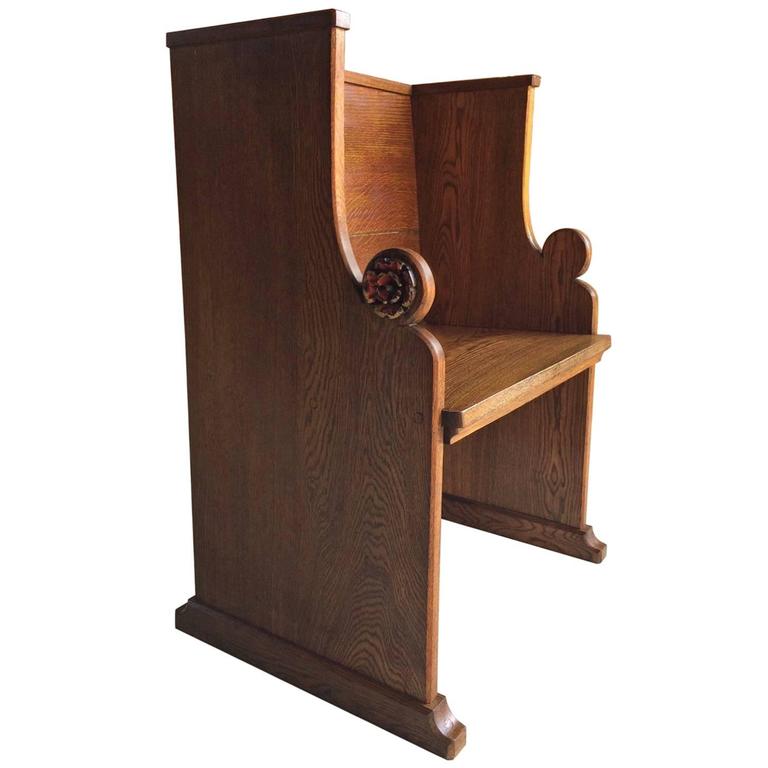 Church Pew Priests Bench Settle Solid Oak Antique Gothic Pugin Style at ...