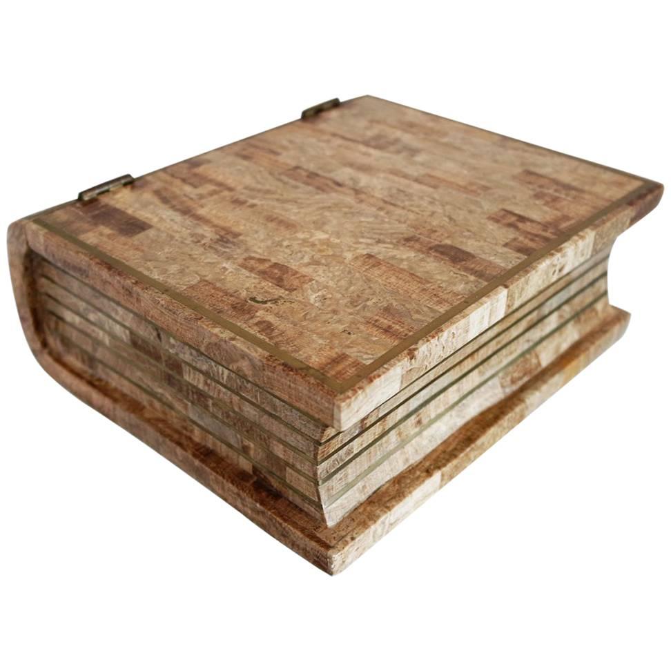Maitland Smith Tesselated Stone Book Box at 1stDibs