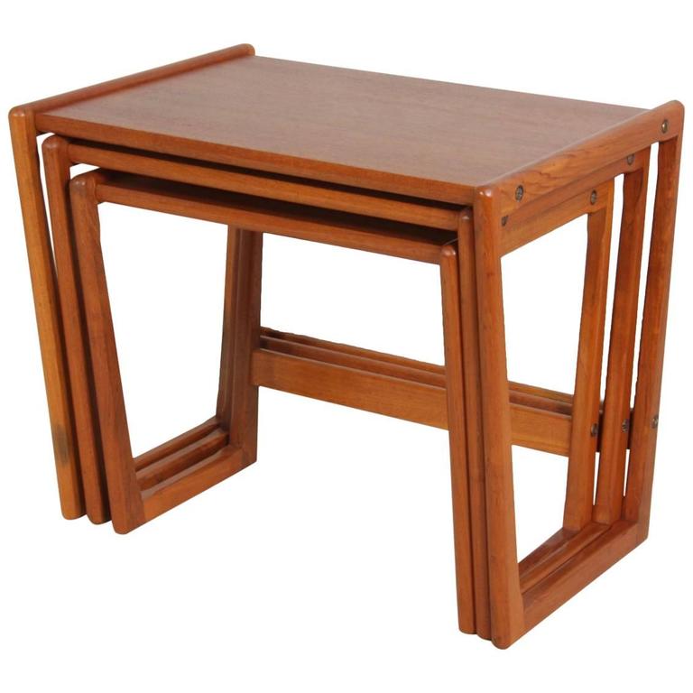 Georg Jensen Teak Kubus Nesting Tables, Denmark, circa 1960 at 1stDibs