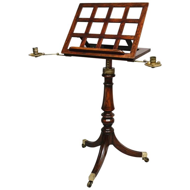 Regency Faux Rosewood Music Stand at 1stDibs