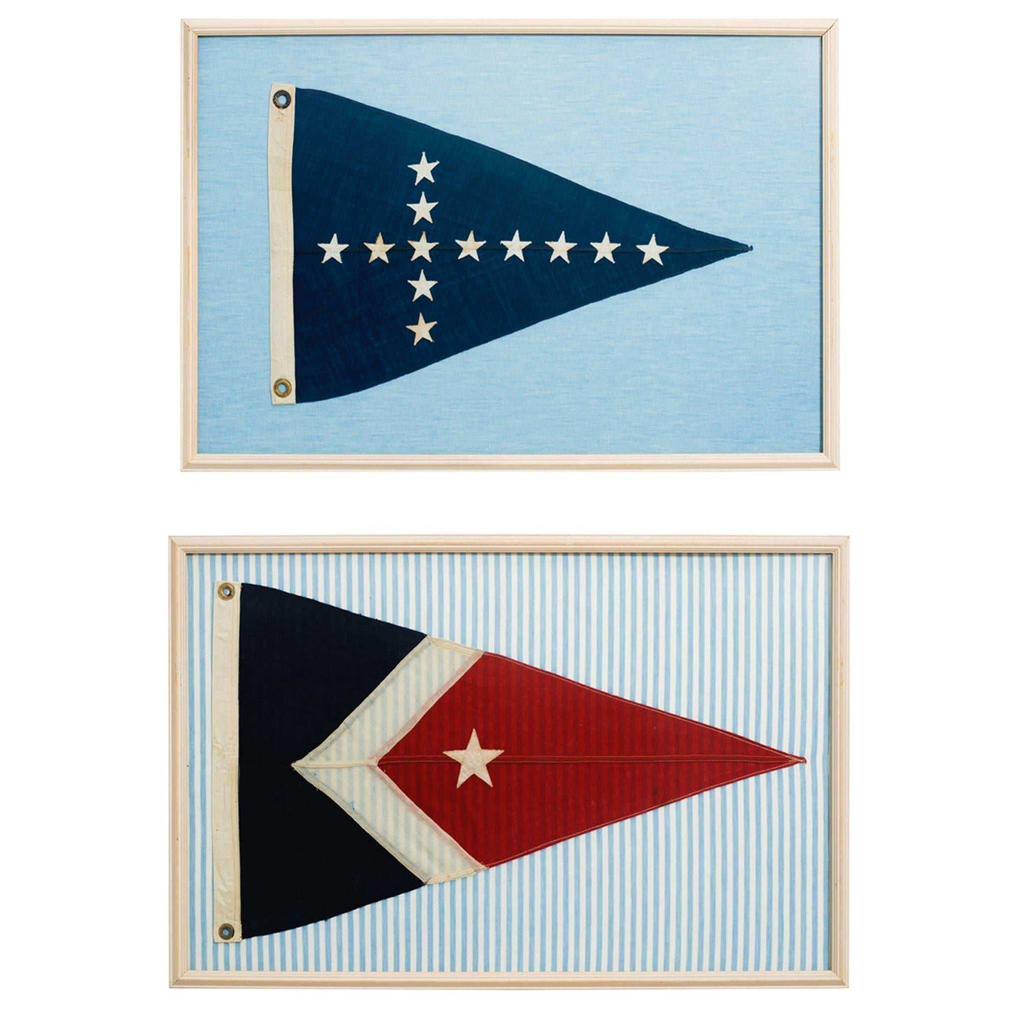Pair of Framed Nautical Flags at 1stDibs