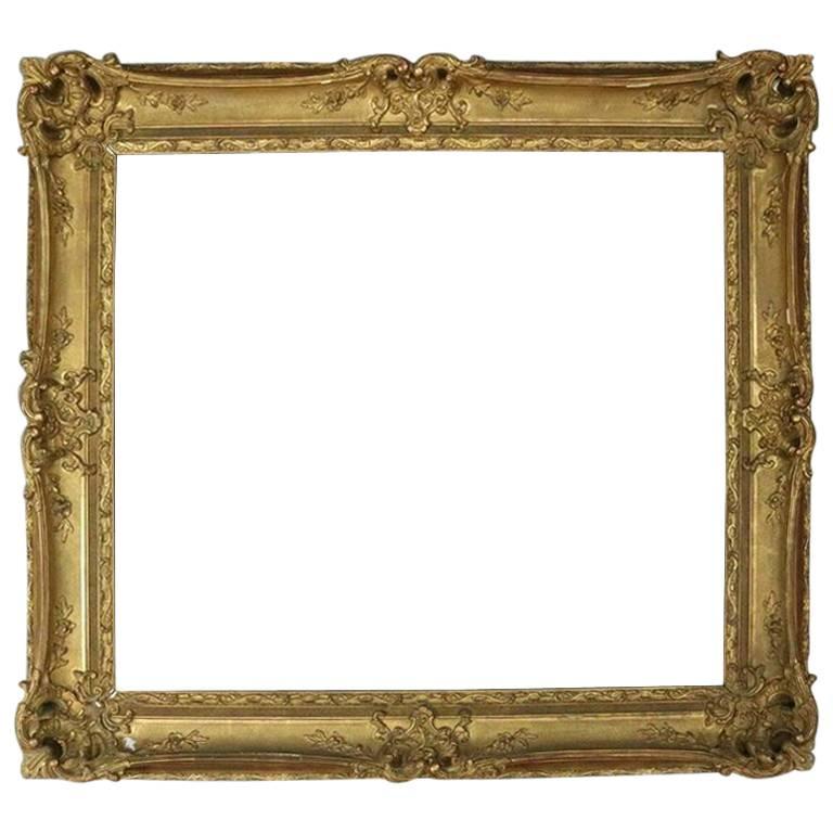 Oversized Antique French Louis XIV Giltwood Frame, circa 1890 at 1stDibs
