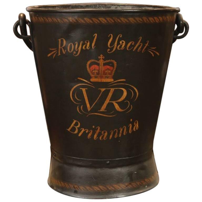 Authentic Ship's Deck Bucket, Britannia For Sale at 1stDibs