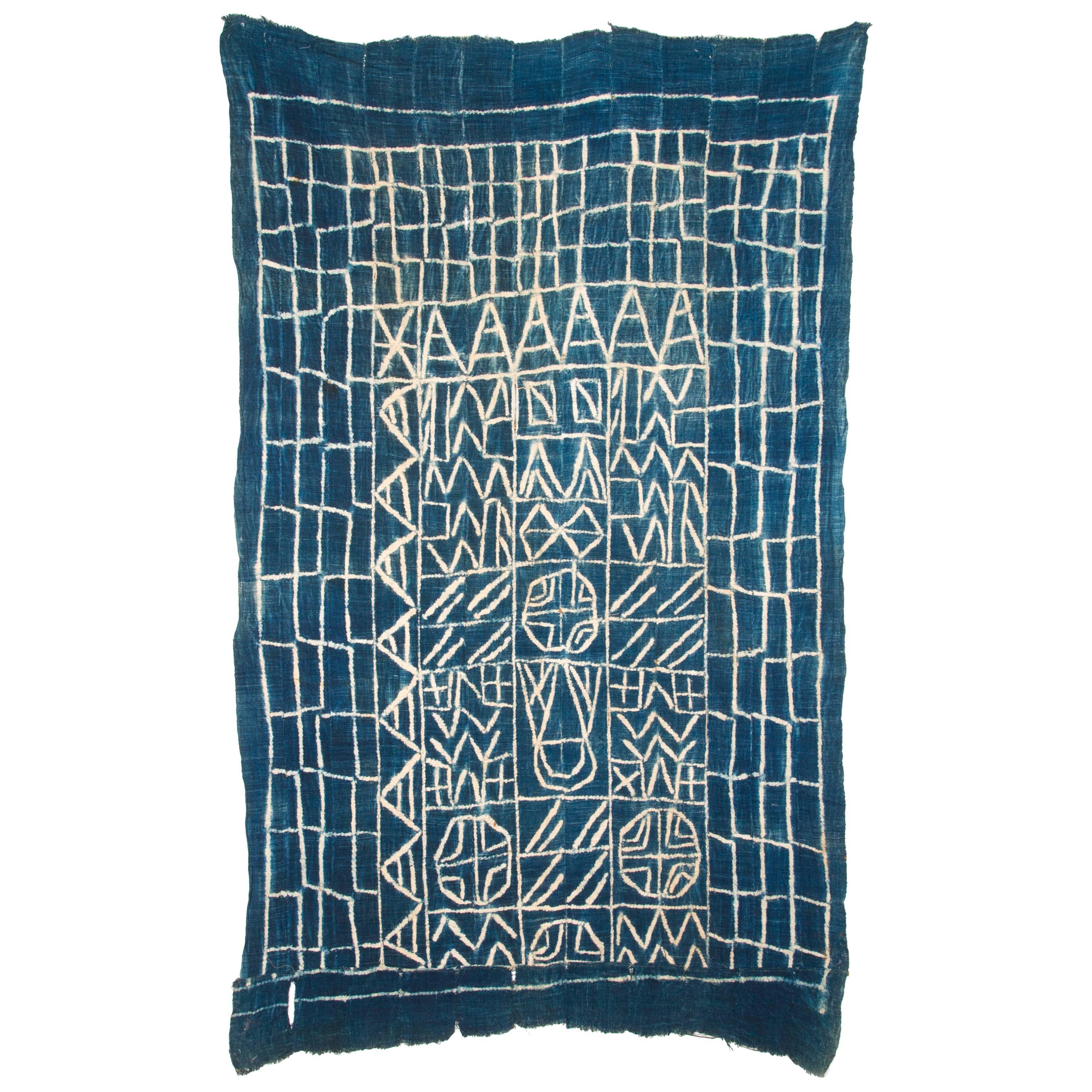 Early 20th Century Ndop Resist Dyed Royal Display Cloth from Cameroon ...