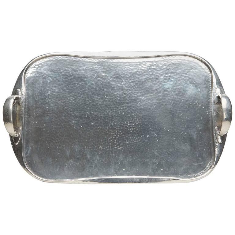 Arts and Crafts Tudric Twin Handled Pewter Tray, circa 1905 at 1stDibs