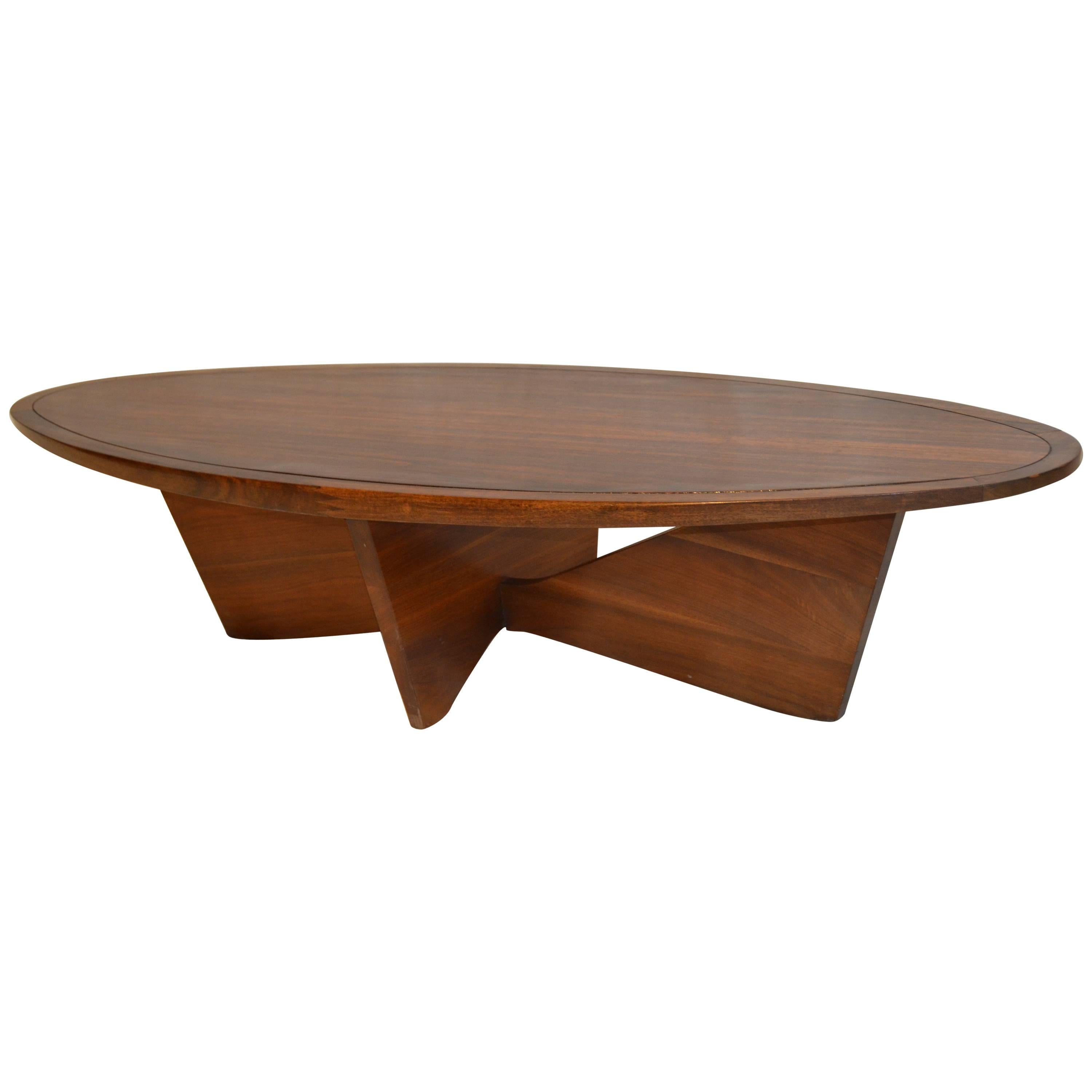 George Nakashima Laurel Coffee Table Bowtie Base Widdicomb Origins 1961 ...