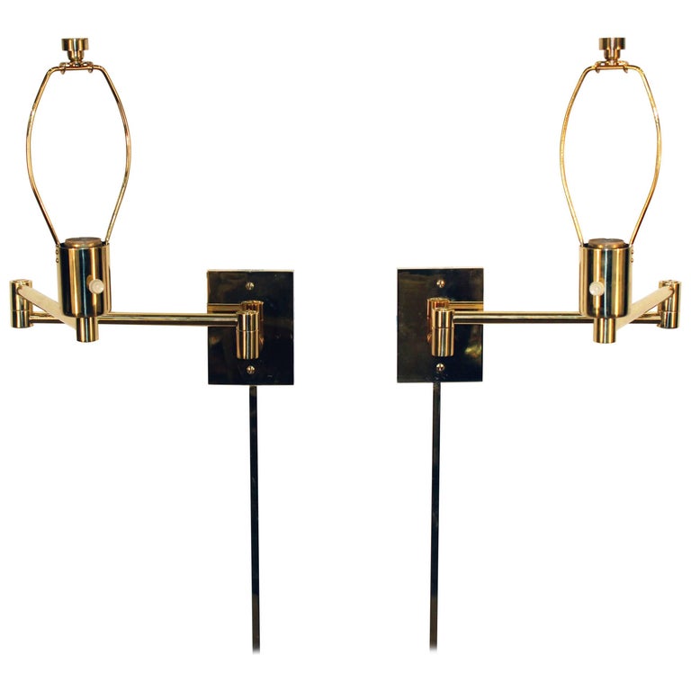 Hansen Mid-Century Modern Swing Arm Wall Sconces at 1stDibs | mid ...
