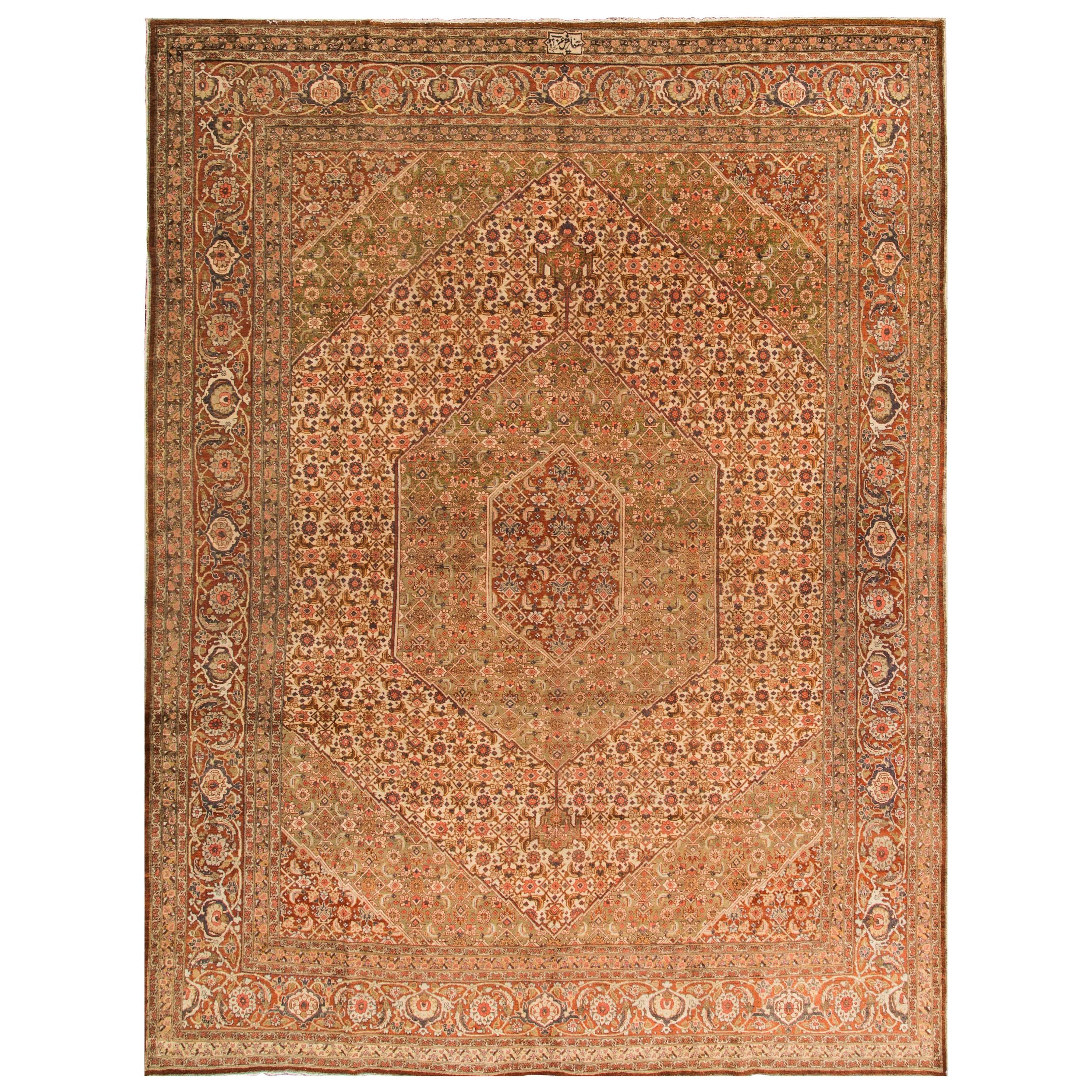 Very Beautiful and Fine Vintage Tabriz Rug For Sale at 1stDibs