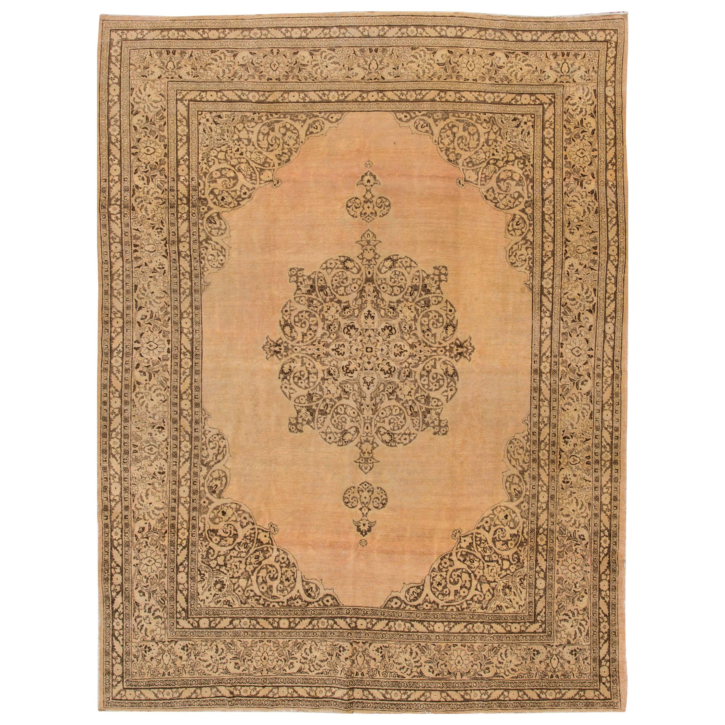 Beautifully Designed Antique Tabriz Rug For Sale at 1stDibs