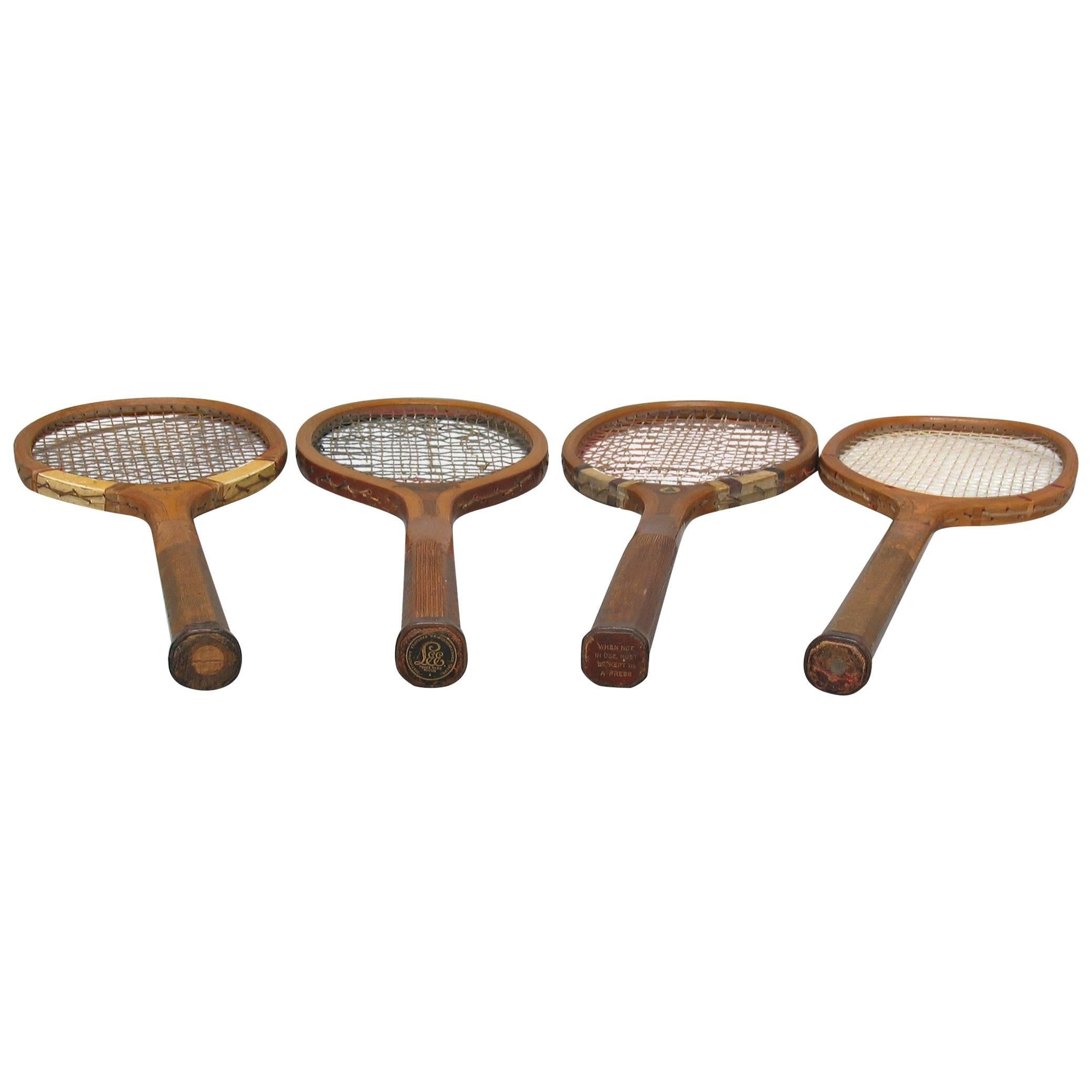Lot of Four Antique and Vintage Tennis Rackets, All Circa 1920s at ...