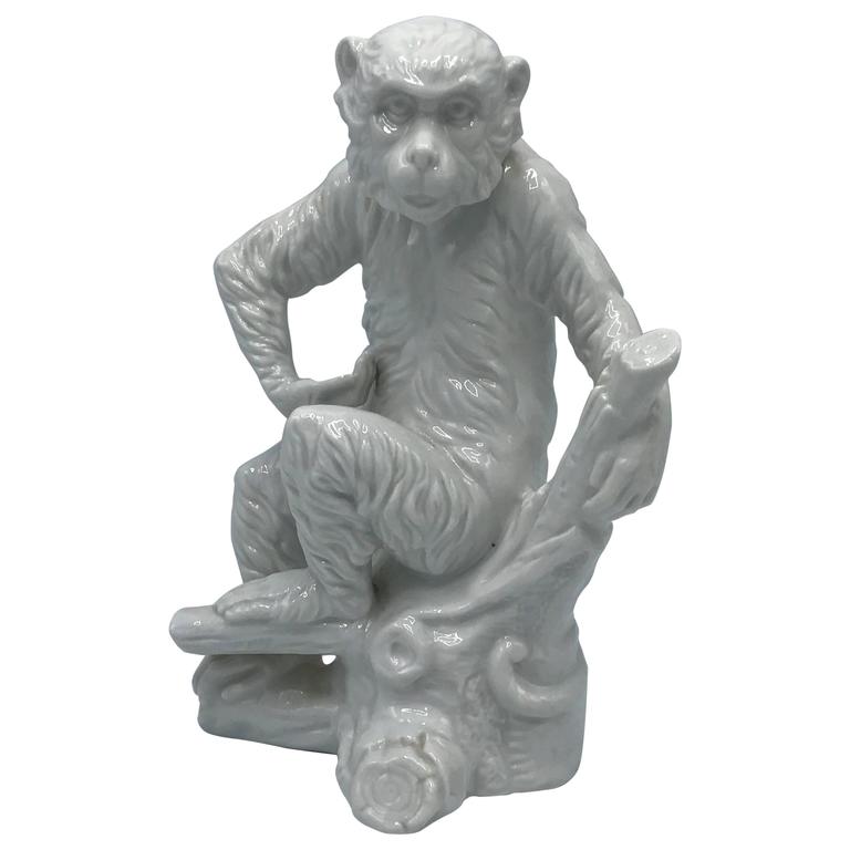 1960s Blanc de Chine Monkey Sculpture at 1stDibs