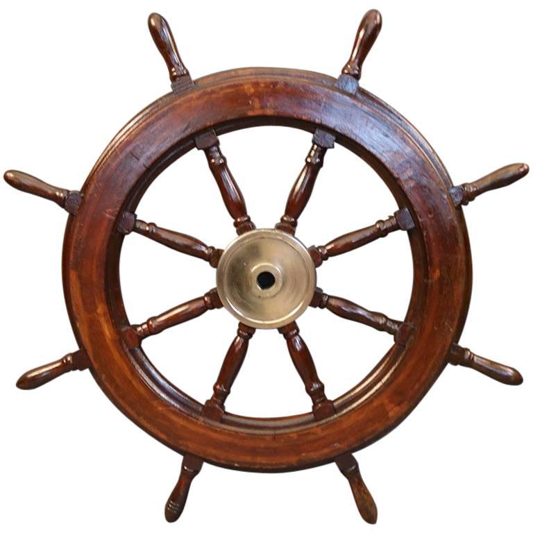 Eight-Spoke Ship's Wheel at 1stDibs