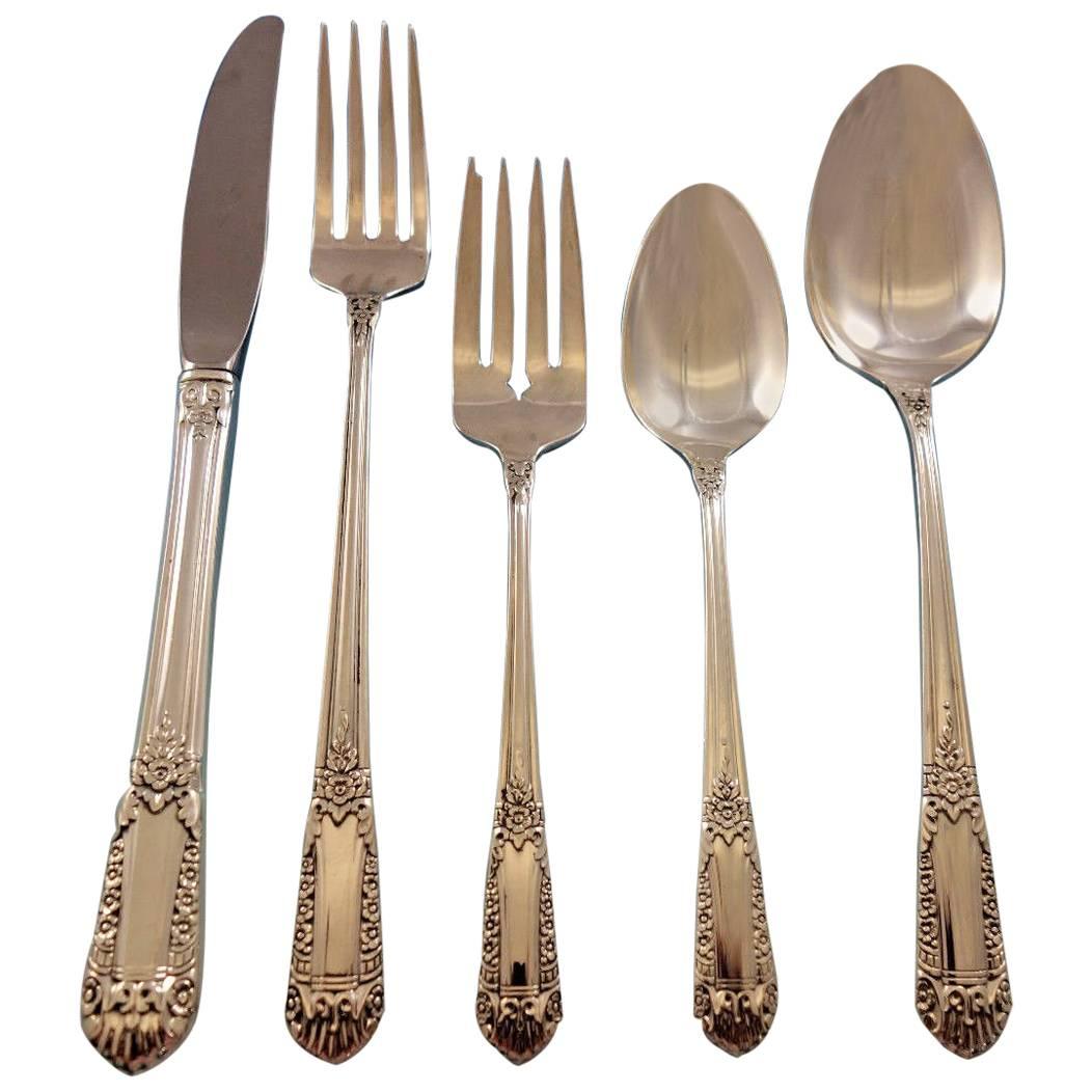 Inaugural by State House Sterling Silver Flatware Set, 8 Service Grille ...