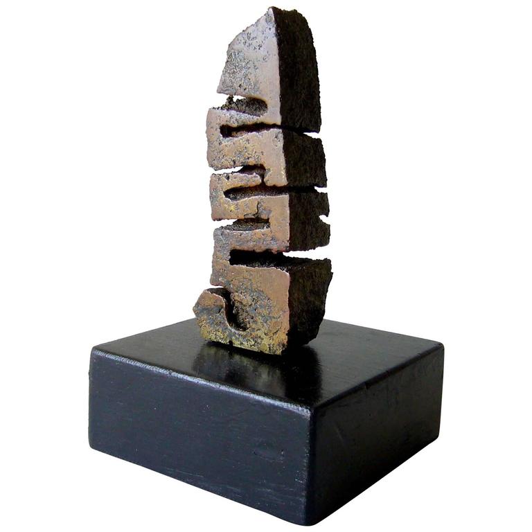 Bronze Abstract Modernist Table Sculpture at 1stDibs