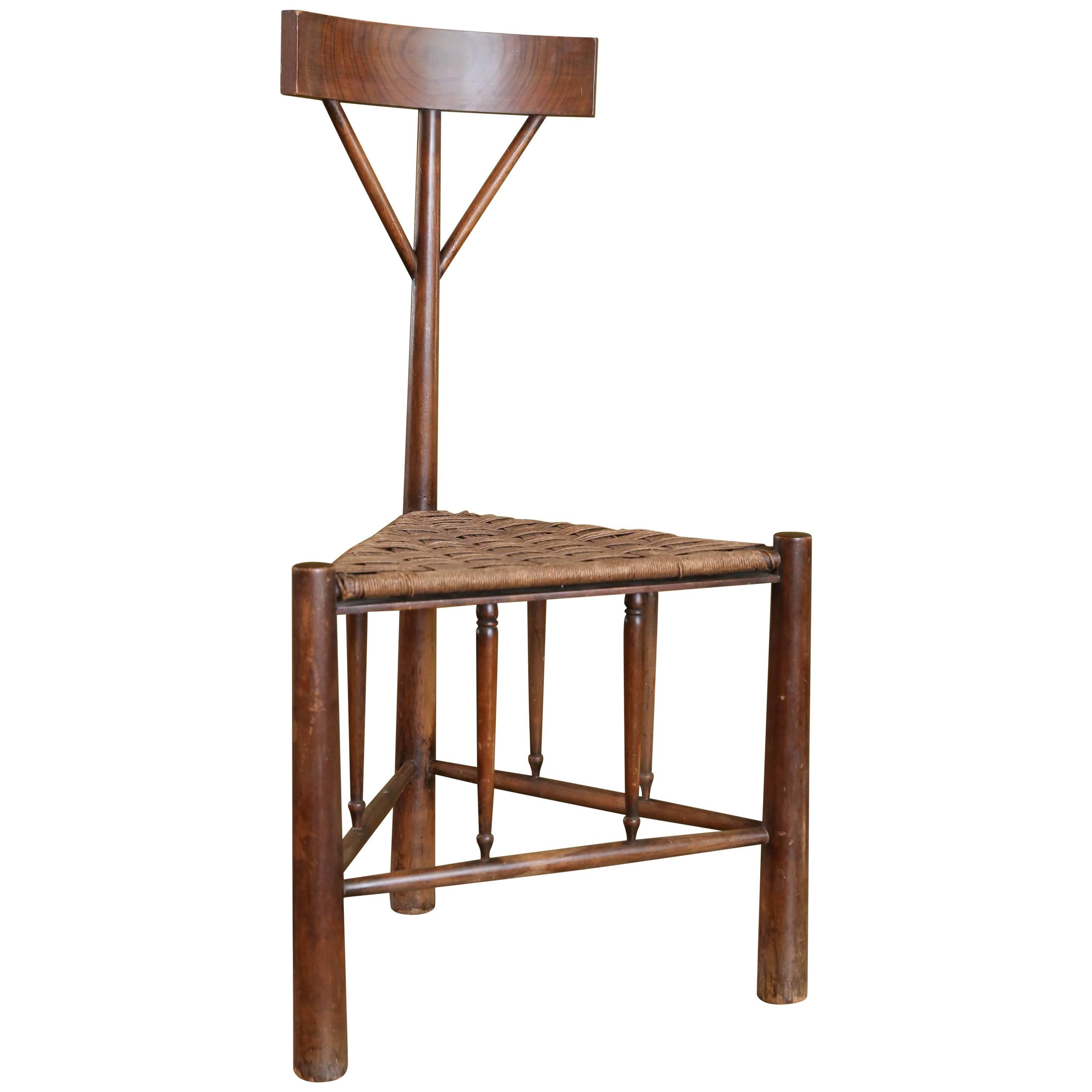 Magnificent Arts and Crafts Style Triangular Chair at 1stDibs | triangle corner chair ...