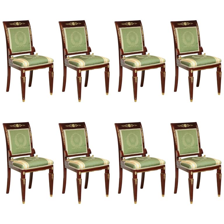 Eight Empire Side Chairs at 1stDibs