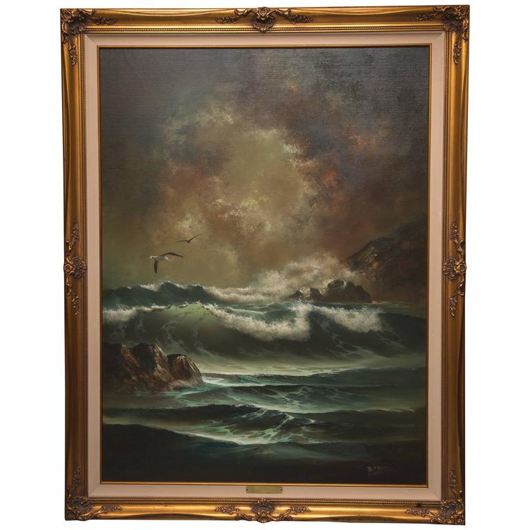 Original Bob Tapia Oil on Canvas "the Restless Sea" at 1stDibs | bob ...