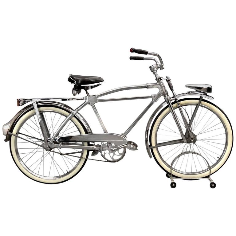Classic Deco Style Silver King Hex Tube Bicycle at 1stDibs | silver ...