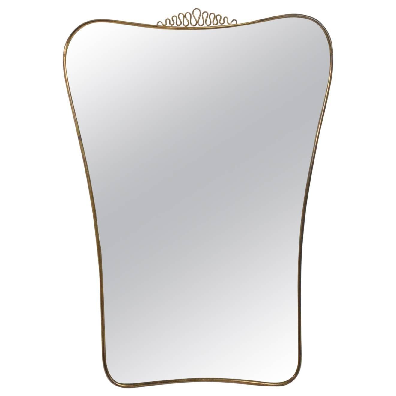 Mid-Century Modern Sculptural Italian Mirror at 1stDibs