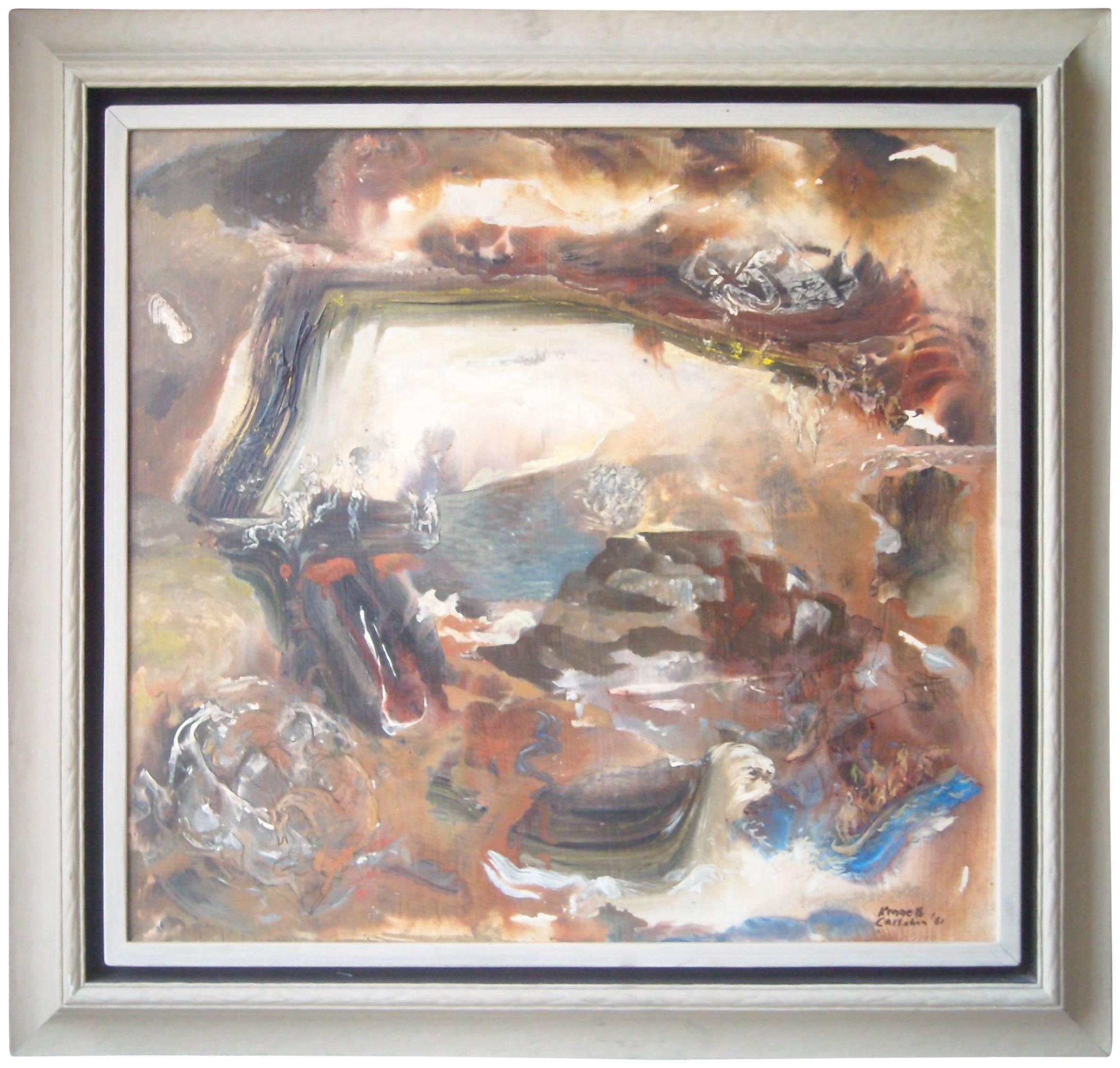 Kenneth Callahan Large, Tempera, Masonite Painting, Dated and Signed at ...