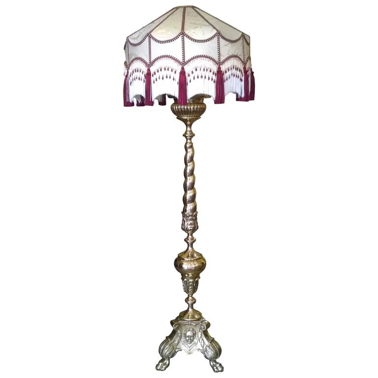 Victorian Brass Standard Oil Lamp at 1stDibs