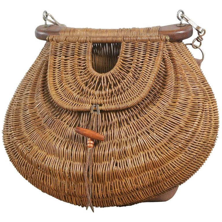 Early 20th Century Wicker Fishing Creel at 1stDibs