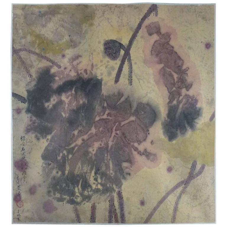 Yang Yanping 杨燕屏 "Lotus" Watercolor at 1stDibs