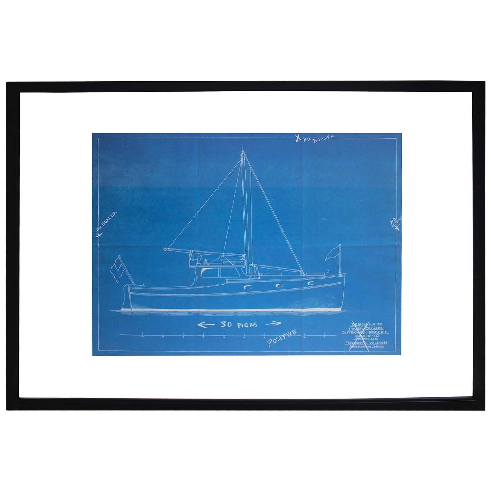 Vintage Nautical Cyanotype at 1stDibs