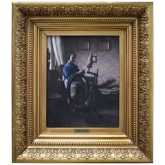 Oil Painting by Gerda Wegener, Still Life of Blue Flowers, 1907 For ...