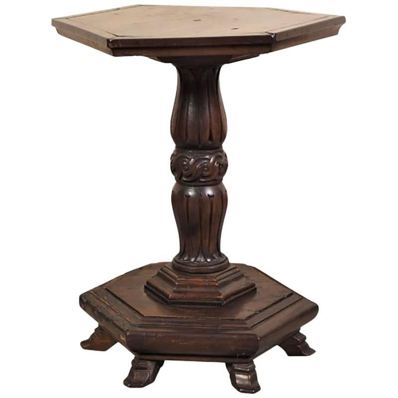 Antique Renaissance Style Octagonal Stand For Sale at 1stDibs