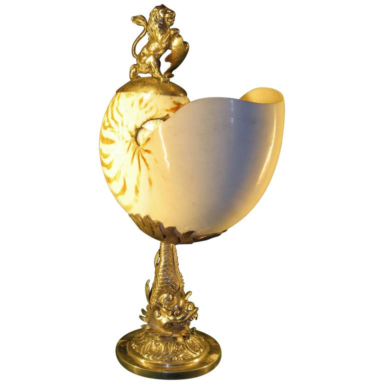 Nautilus Mounted in Silver of the 19th Century "Shell Nautilus" at 1stDibs